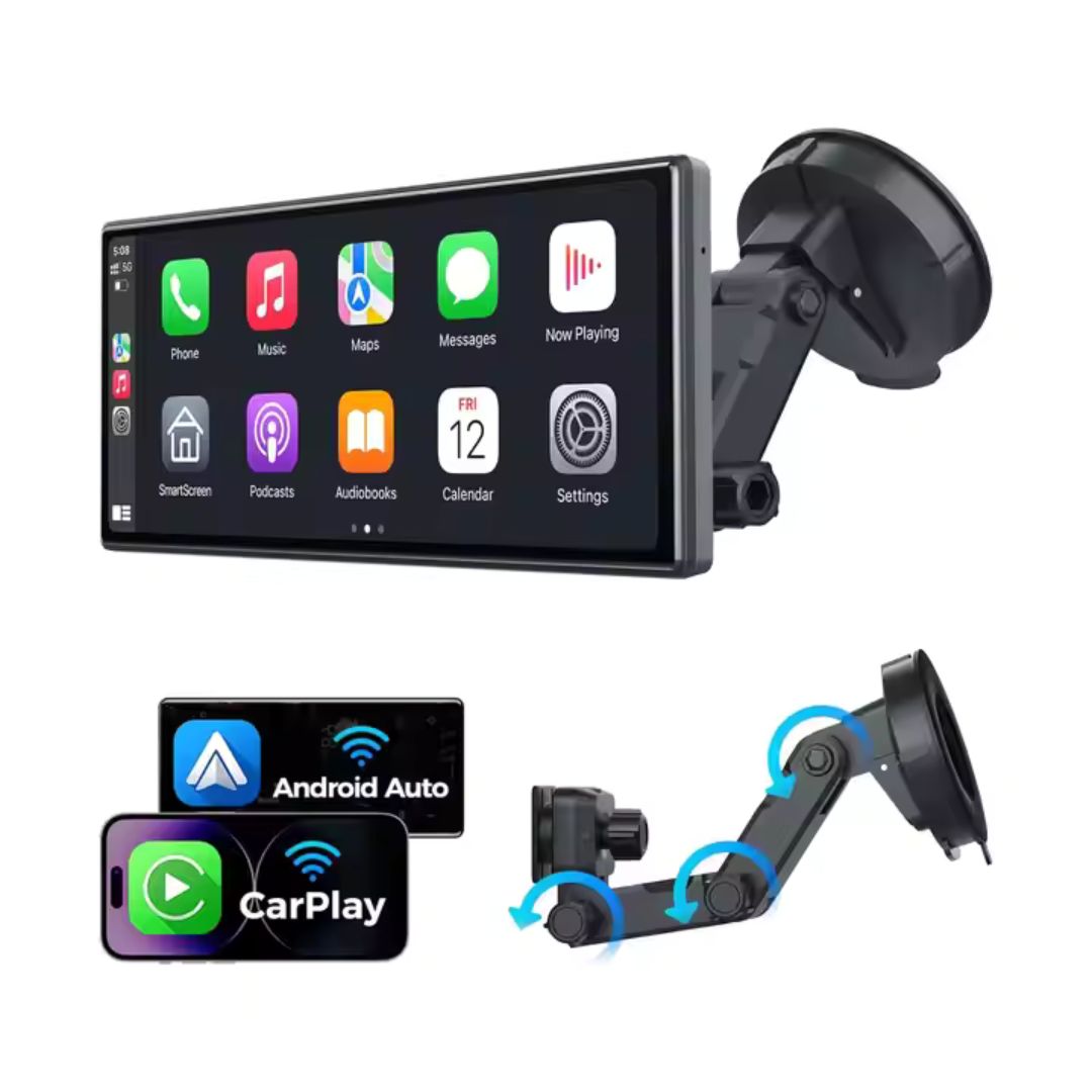 Trendtronics Portable Carplay Android Auto Screen for Car, 10.27 Inch